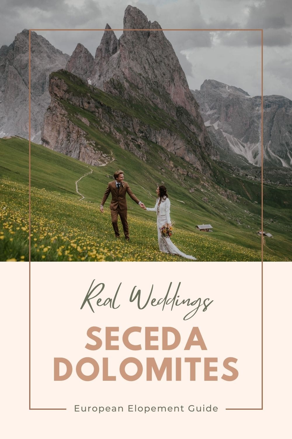 Dolomites Seceda Wedding With A Helicopter